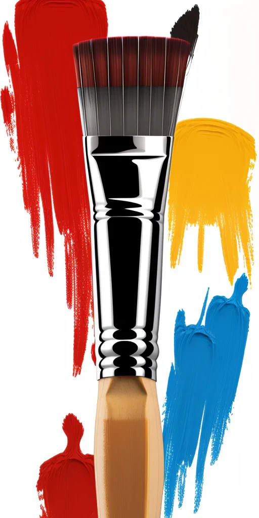 Artistic Brush Surrounded by Vibrant Colors for Creative Expression and ...