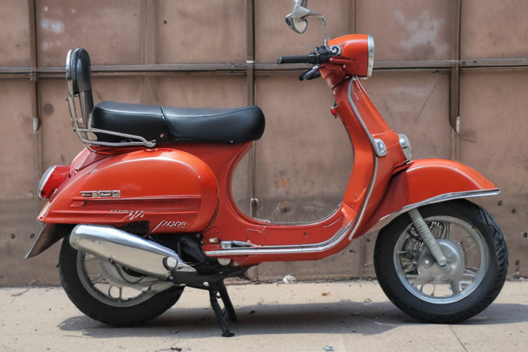 Uma moto vespa px 200