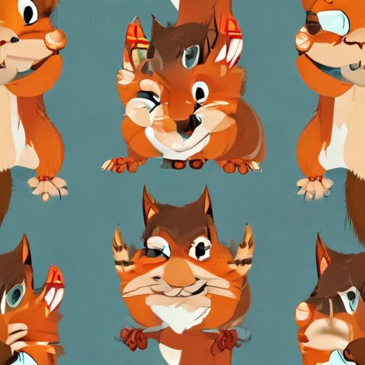 single angry squirrel cartoon