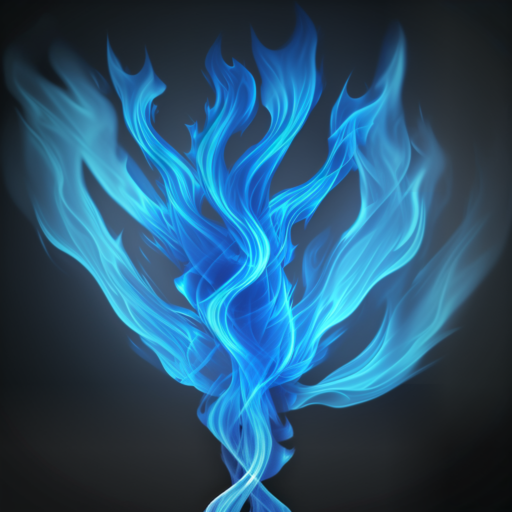Mesmerizing Blue Flames Dancing Elegantly Against a Dark Background