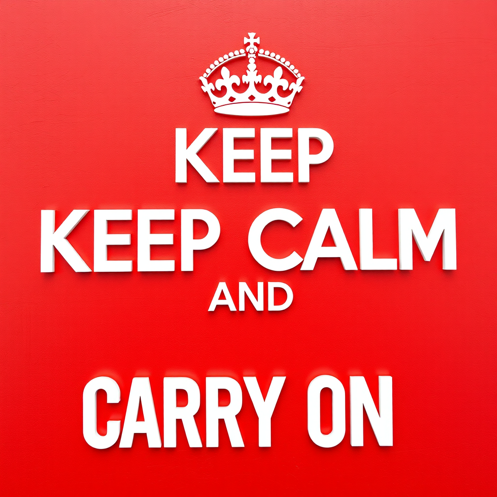 Stay Positive and Resilient: Embrace the Spirit of 'Keep Calm and Carry On'