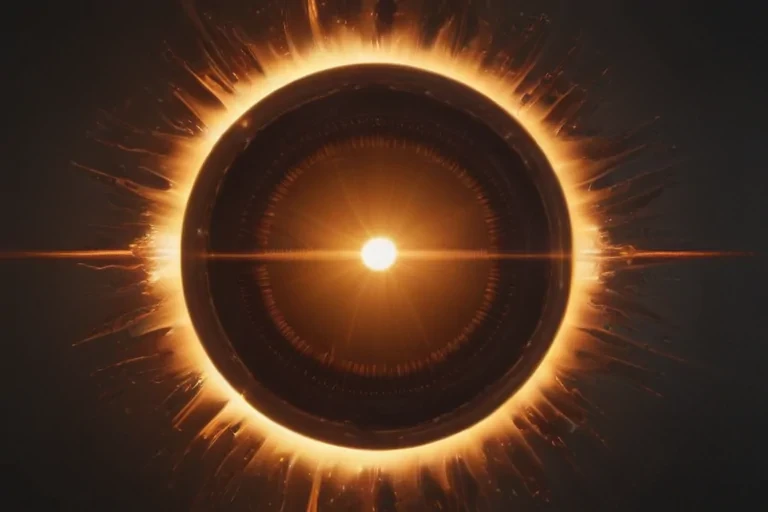 Radiant Cosmic Circle: A Stunning Visualization of Celestial Energy and ...