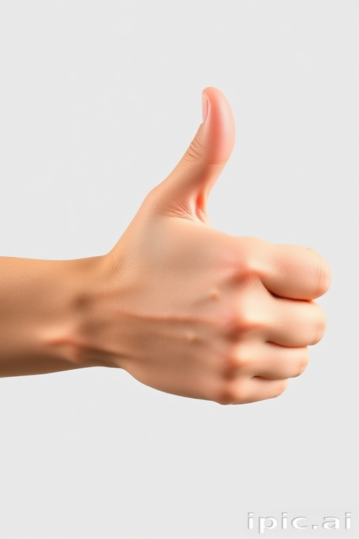 A Close-Up of a Hand Giving a Positive Thumbs-Up Gesture.