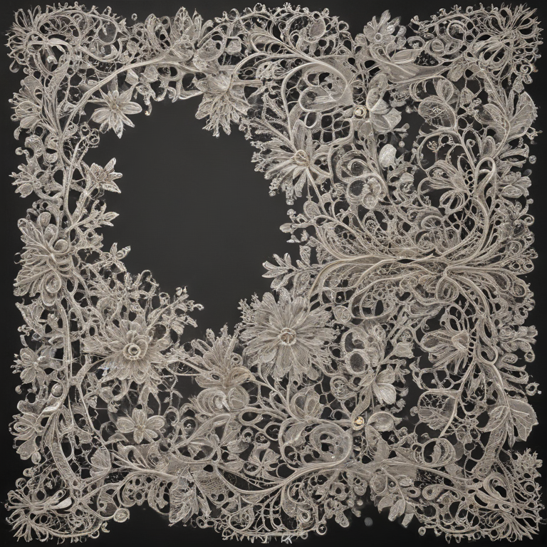 Intricate Floral Lace Design Featuring Exquisite Patterns and Delicate ...