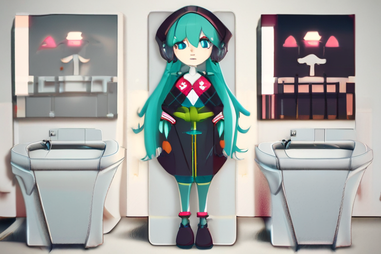 Hatunse Miku, toilet