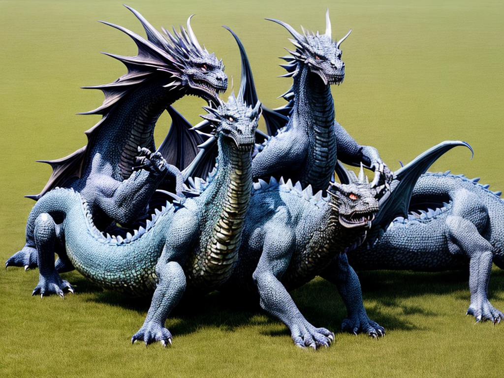 Terrifying three-headed dragon, Game of Thrones style.