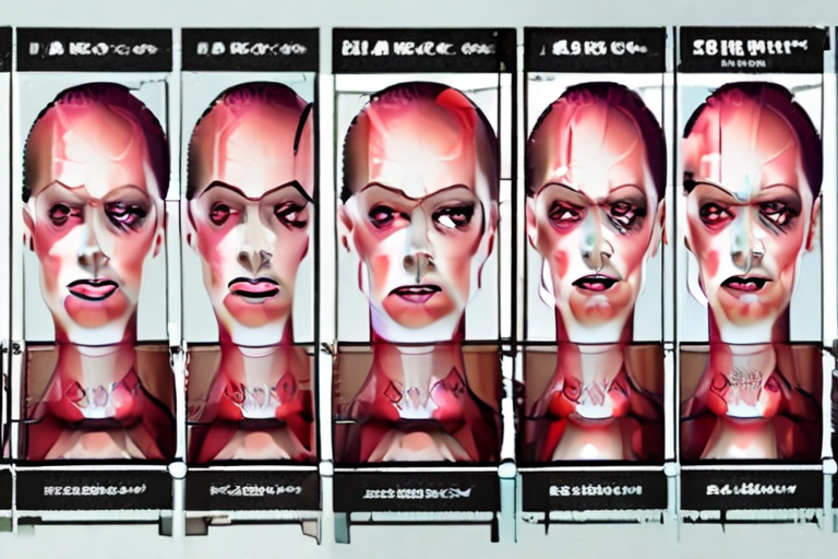 Fisk human face with trypophbia