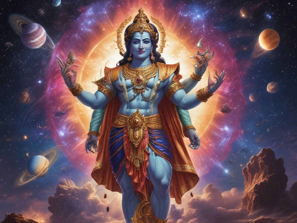 Lord Vishnu operate multi galaxy in ultimate version