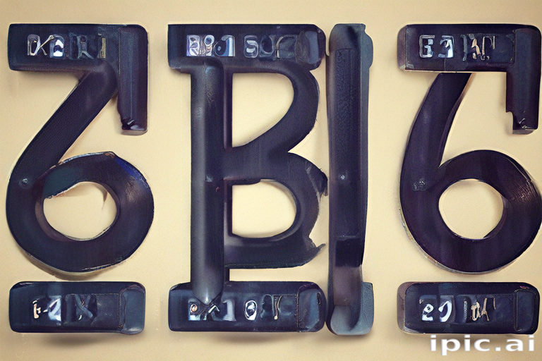 Artistic Arrangement of Colorful, Abstract Numbers and Letters on Display
