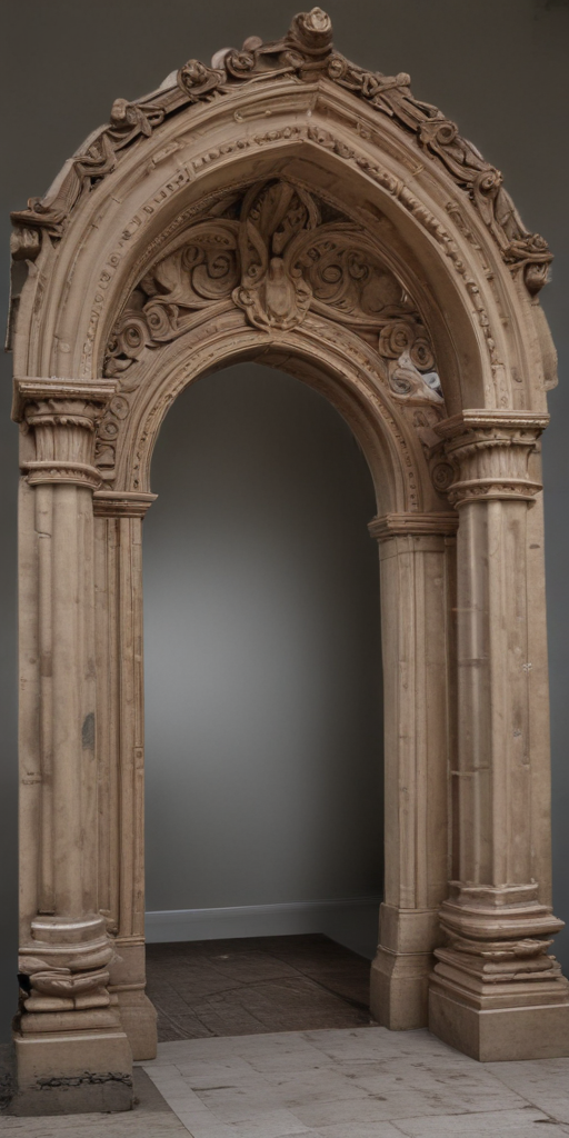 Intricately Carved Stone Archway Showcasing Stunning Architectural ...
