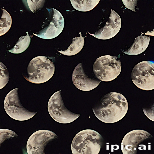 Artistic Representation of the Moon Phases Captured Through Water Droplets