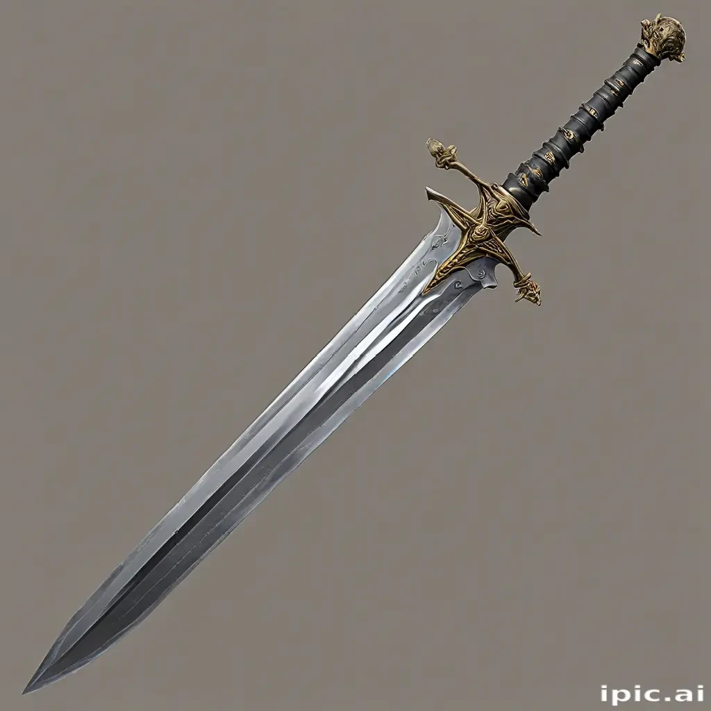 Exquisite Decorative Sword with Intricate Hilt Design and Sharp Blade