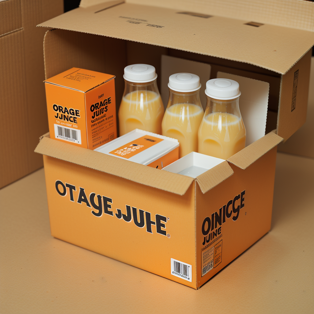 Refreshing Orange Juice Packaged in a Brightly Colored Cardboard Box