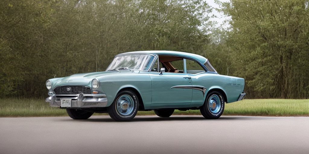 Octopus driving a car in pinewood florest