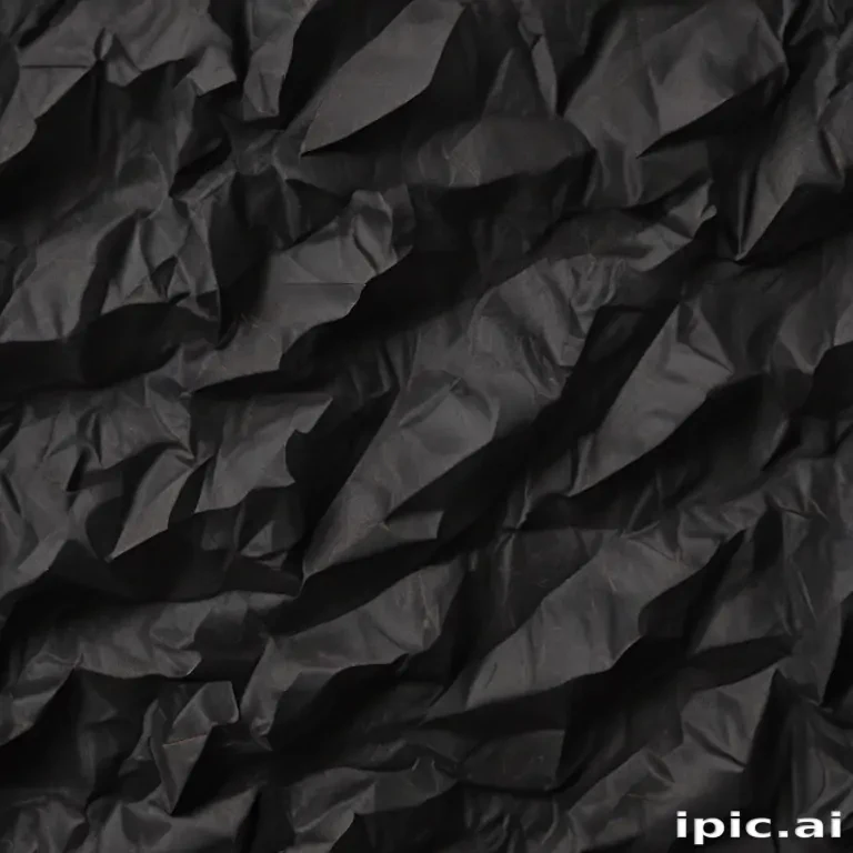 Intricate Textures of Crumpled Black Paper Creating Depth and Dimension