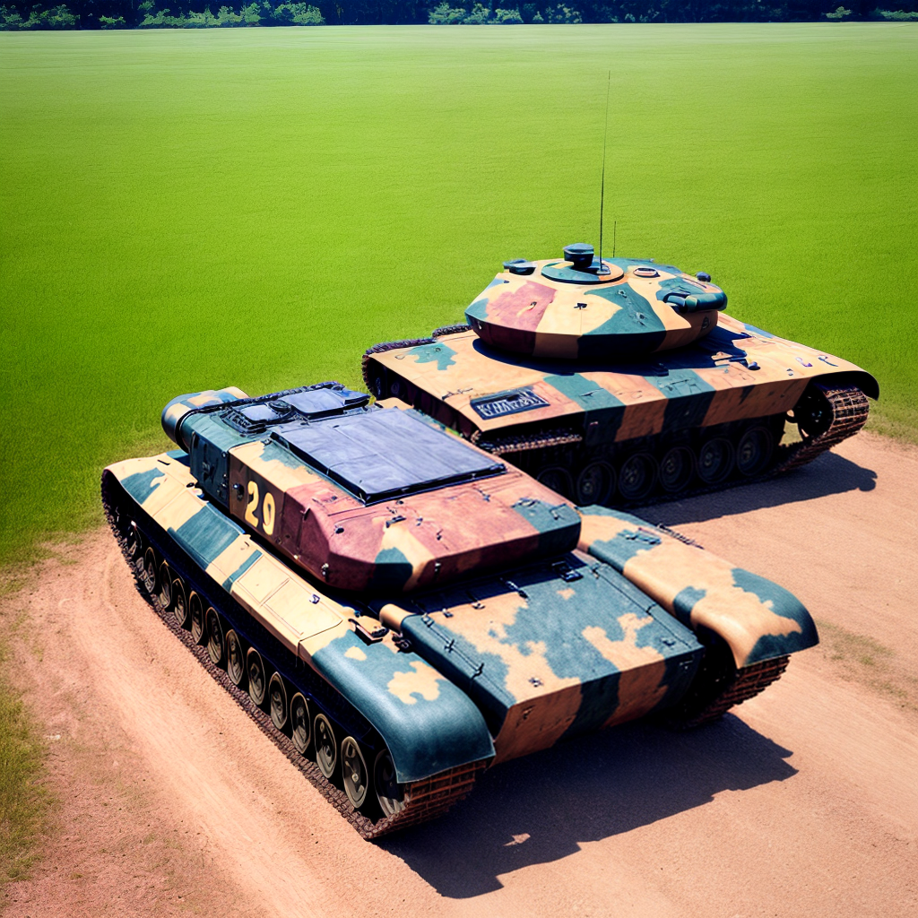 leopard c1 tank in a field