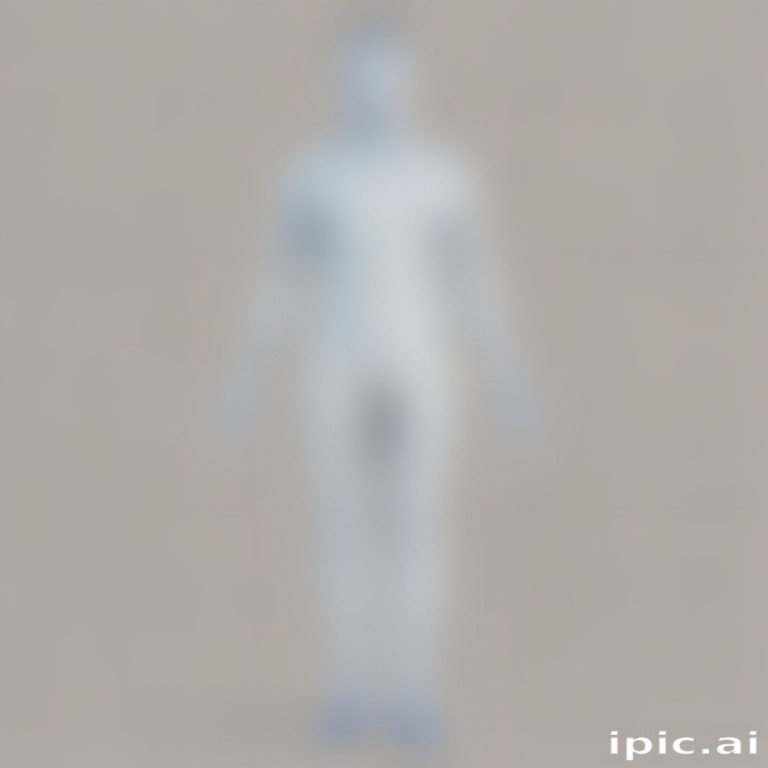 Futuristic Human-Like Figure with a Sleek Design in Soft Colors