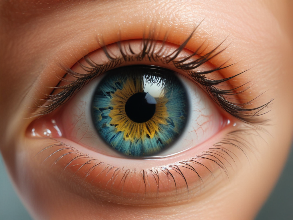 Close-Up of a Stunningly Detailed Human Eye with Vibrant Colors