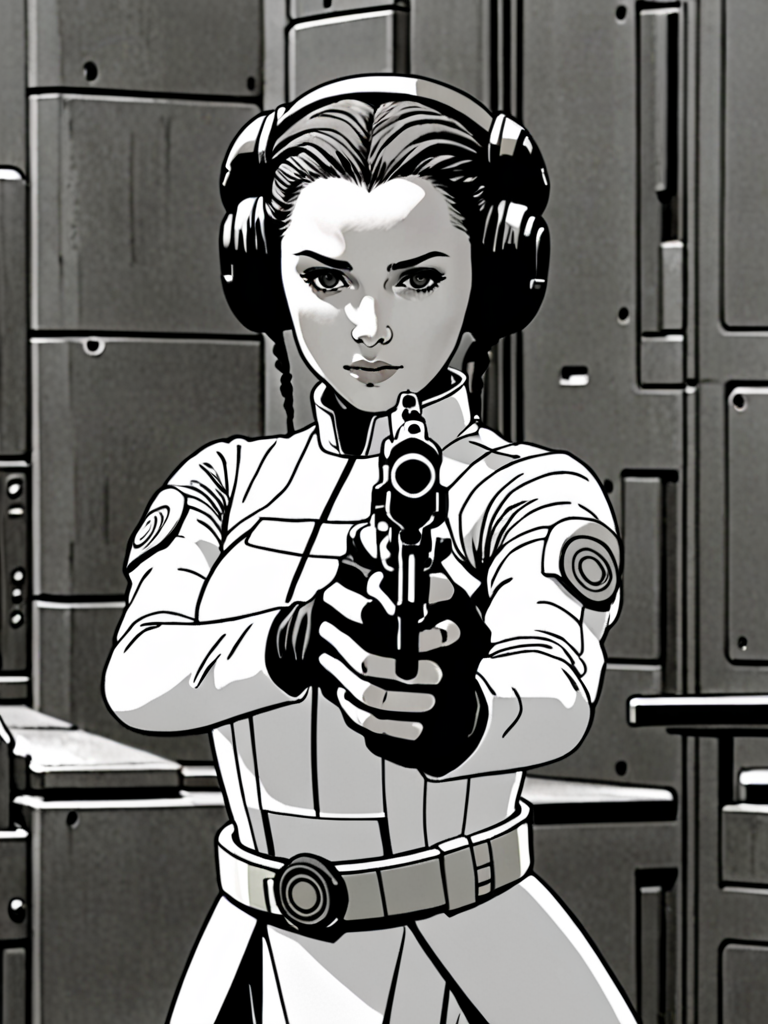 Padmé Amidala, anime, manga, 2d, ghibli, ghost in a shell, black and ...