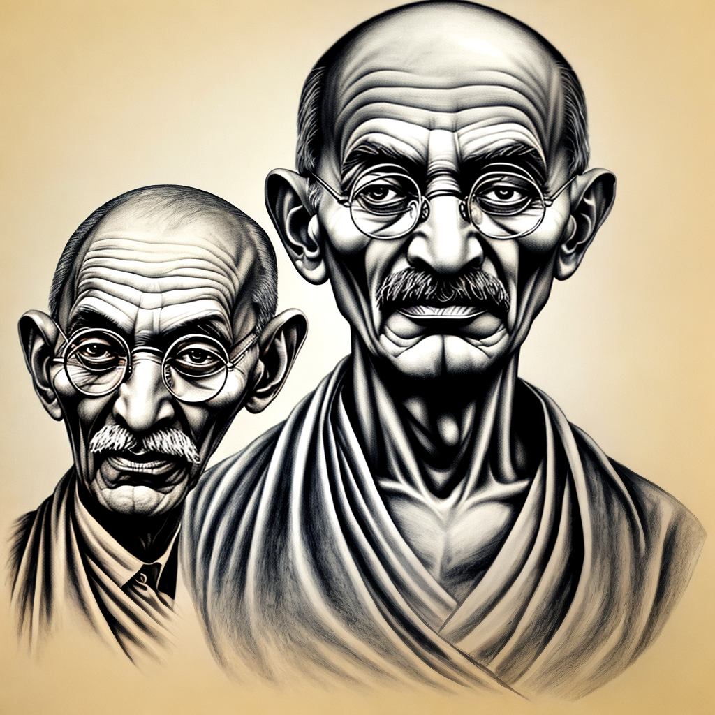 Mahatma Gandhi drawing