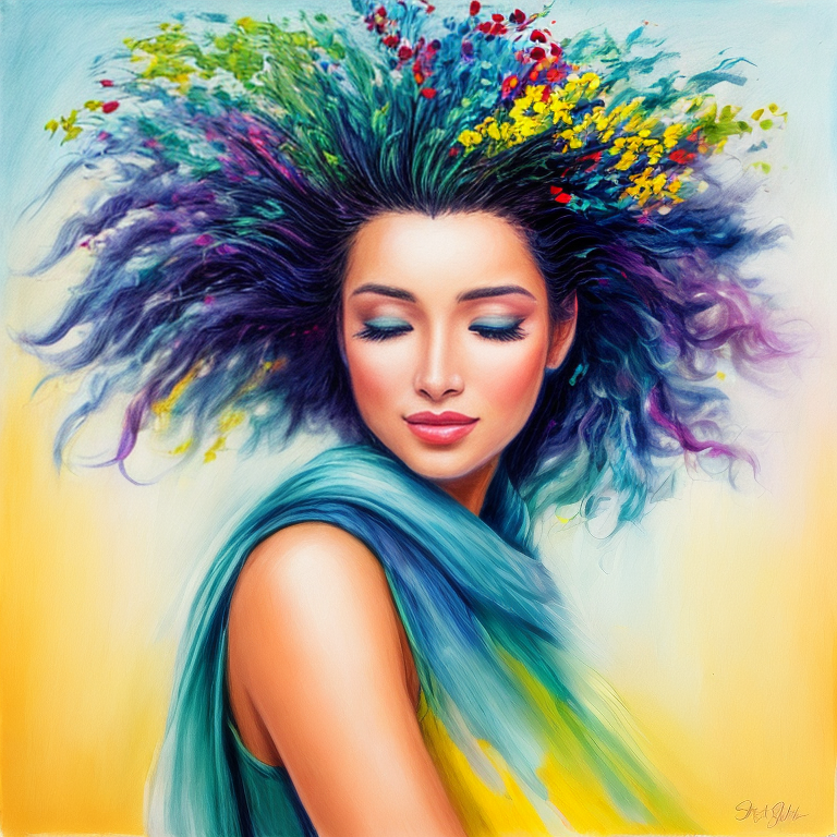 beautiful art depicting the beauty of woman