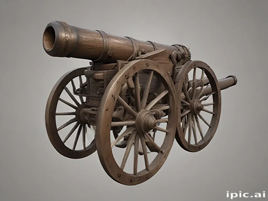 Historical Wooden Cannon on Wheels: A Glimpse into Artillery Design