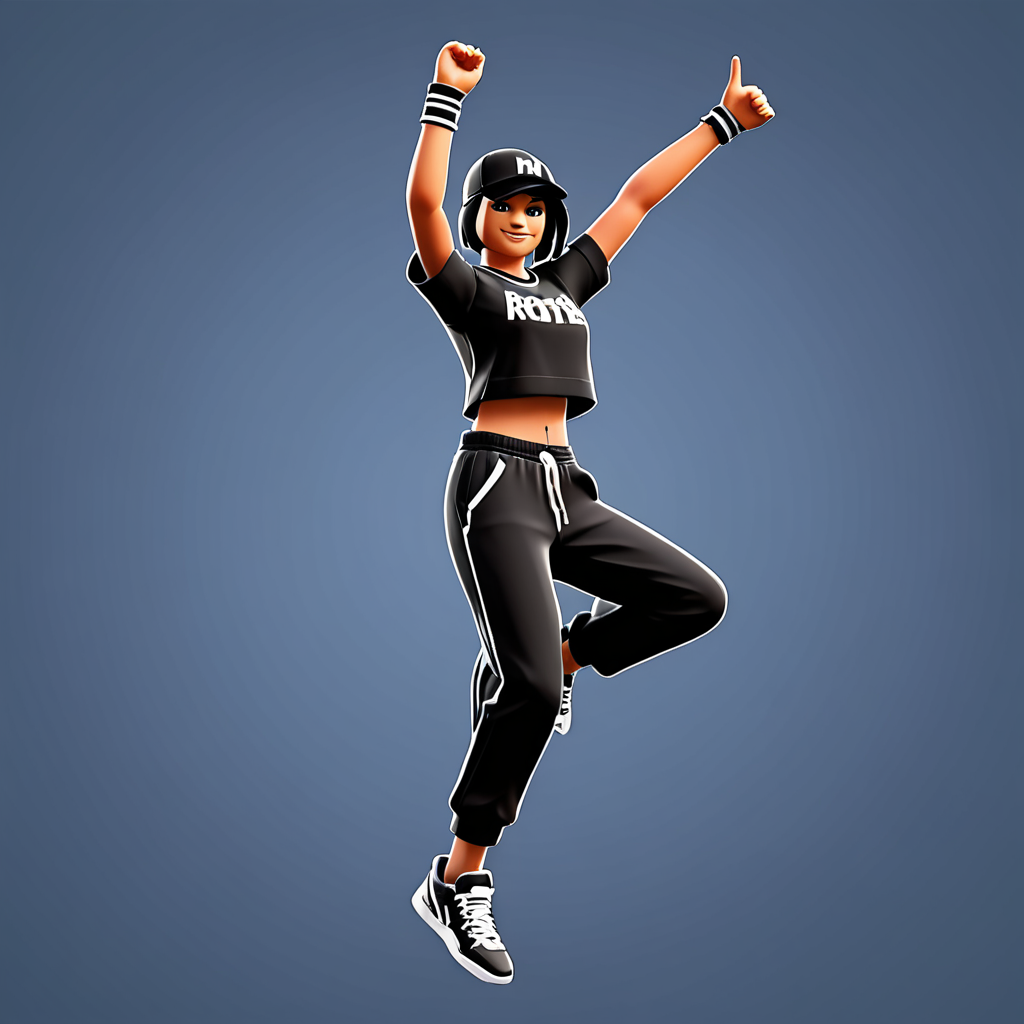 Roblox character doing the fortnite default dance