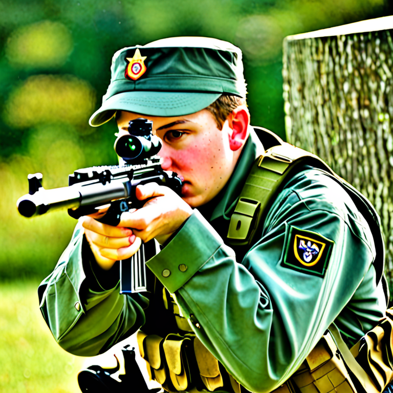 army cadets shooting rifle