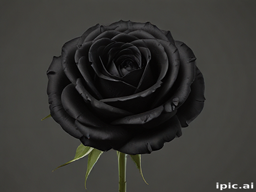 Elegant Black Rose Against a Dark Background Symbolizing Mystery and ...