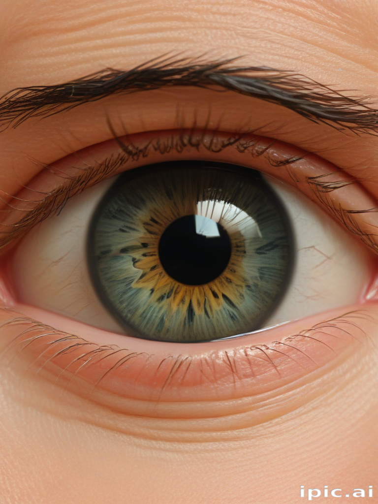A Close-Up View of a Strikingly Detailed Human Eye with Vibrant Colors.
