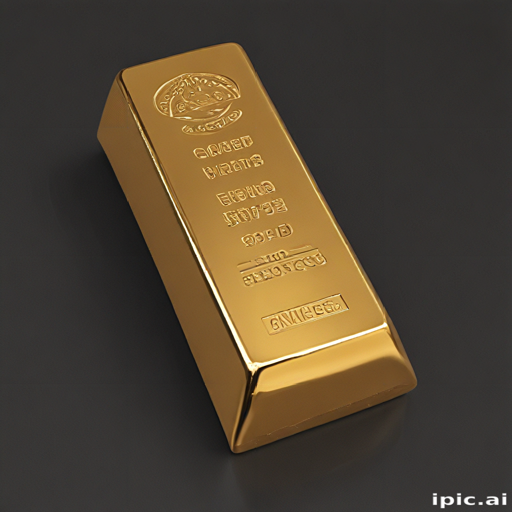 A Shiny Gold Bar Displaying Impressive Details and Luxurious Appeal