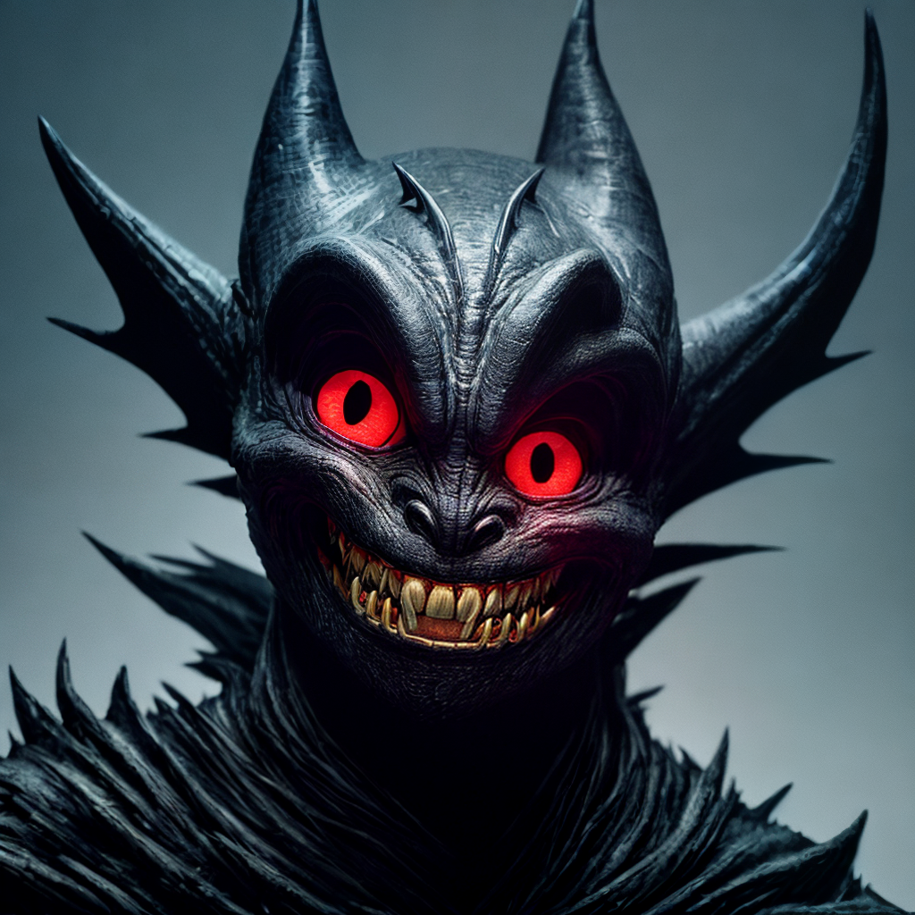 "Generate a disturbing image of a strange creature with a toothless ...
