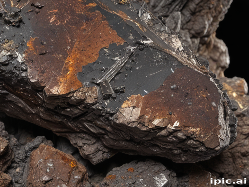 Close-Up View of Intricate Mineral Formations with Various Textures and ...