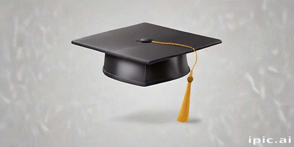 A Classic Graduation Cap Symbolizing Achievement and Academic Success ...