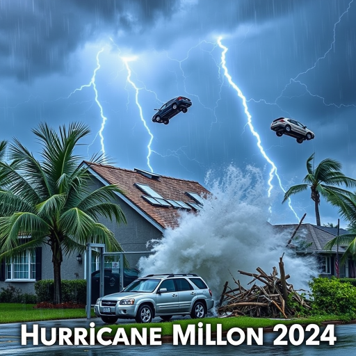 Unbelievable Scene of Hurricane Mitton 2024 with Flying Cars and Stormy ...