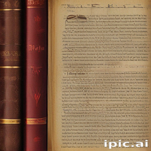 Ancient Manuscript Pages with Intricate Calligraphy and Decorative ...