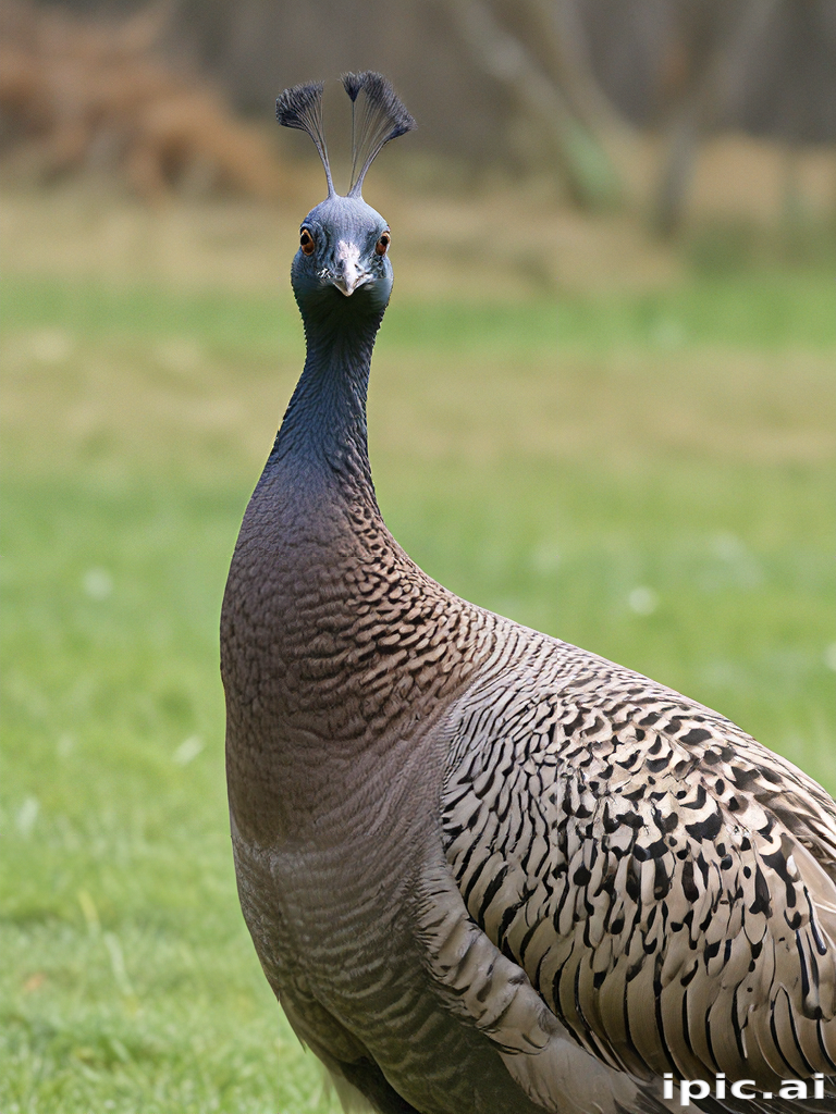 A Striking Peacock Displaying Its Colorful Feathers in Natural Habitat.