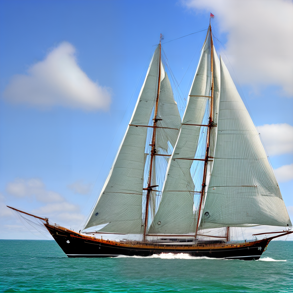 giant fan on a sail boat