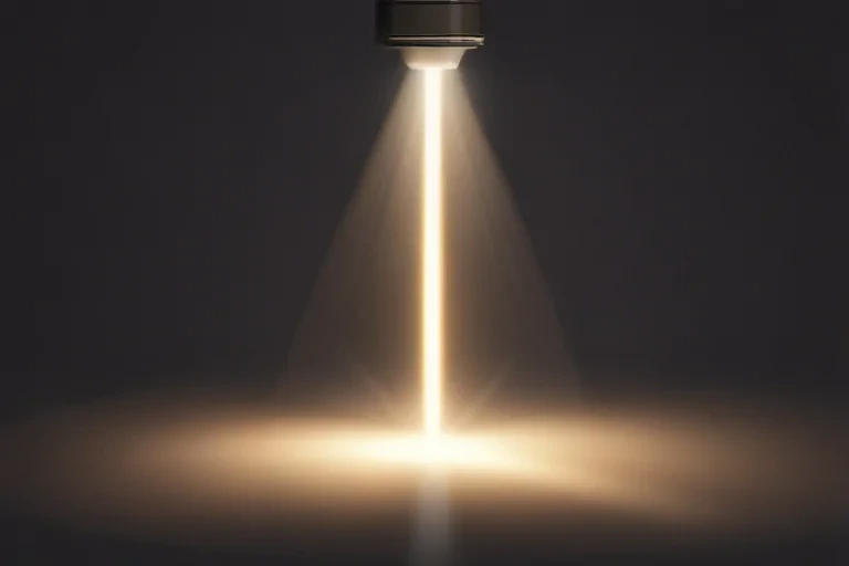 Radiant Beam of Light Illuminating a Dark Space with Soft Glow