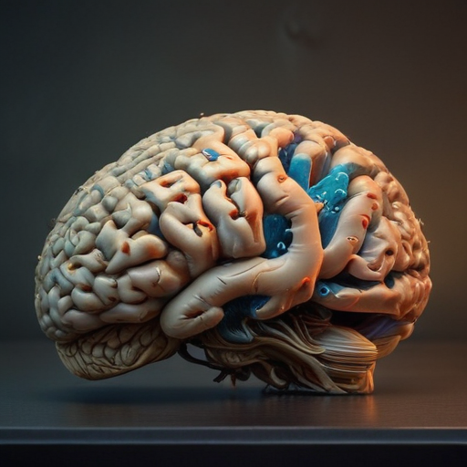 Intricate Model of a Human Brain Showcasing Detailed Neural Structures ...