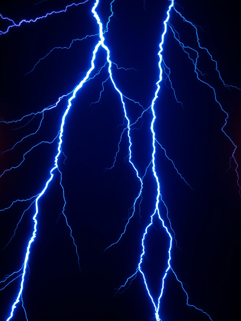Stunning Display of Nature's Power: Brilliant Blue Lightning Strikes ...