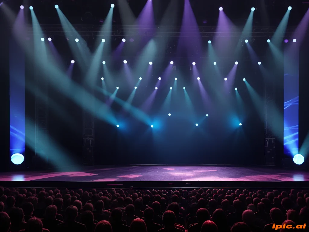 A Vibrant Theater Stage Ready for an Exciting Live Performance Event.
