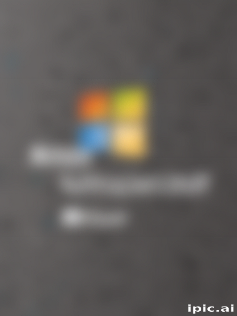 Abstract Representation of Microsoft Logo on a Textured Background Design