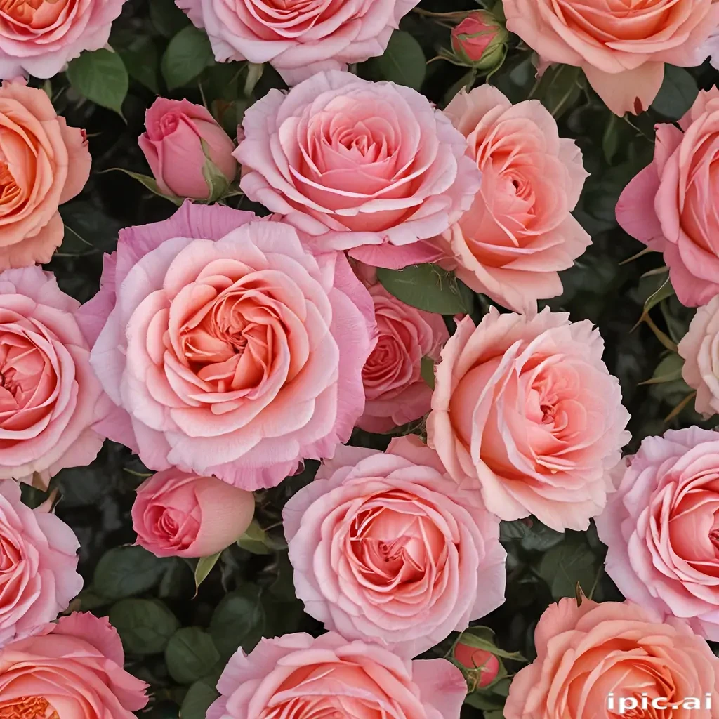 A Beautiful Arrangement of Soft Pink Roses in Full Bloom.