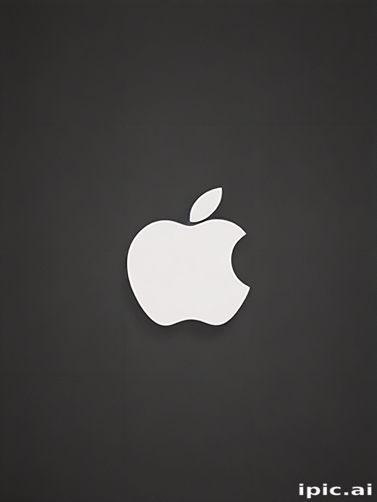 Minimalist Apple Logo on a Dark Background with Sleek Design Elements