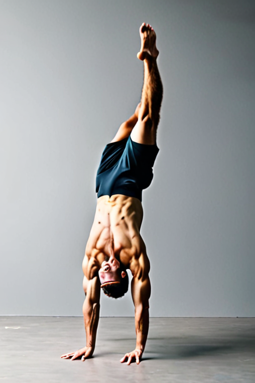 man doing a backflip