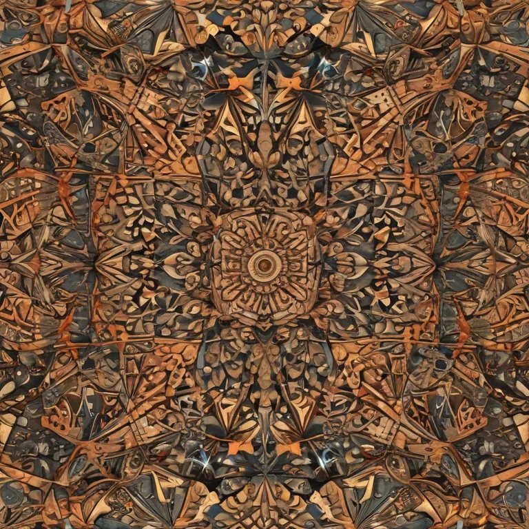 Intricate Mandala Design Featuring Ornate Patterns in Earthy Tones and ...