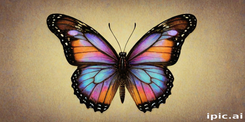 Beautifully Detailed Illustration of a Colorful Butterfly with Vibrant ...