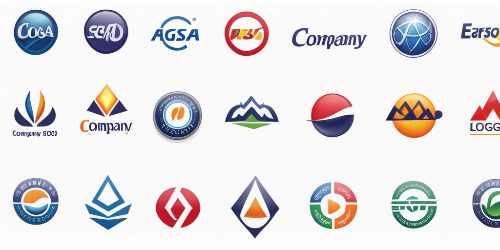 A Collection of Diverse Company Logos Featuring Various Designs and Colors.