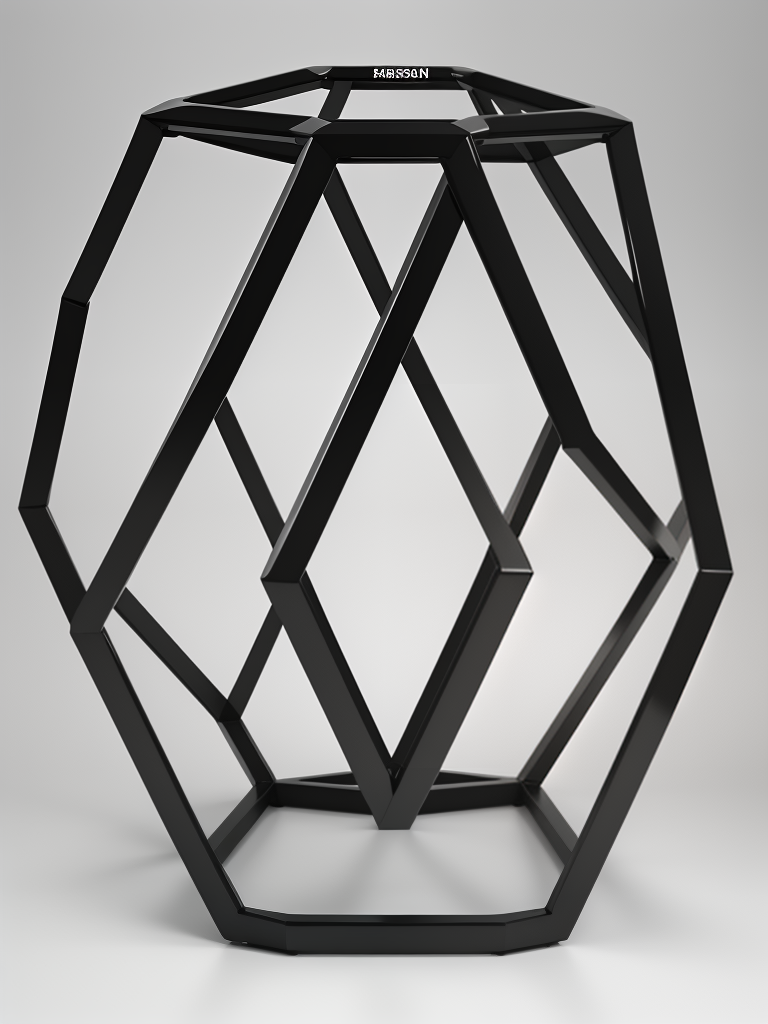 Modern Geometric Black Table Design Showcasing Unique Angular ...